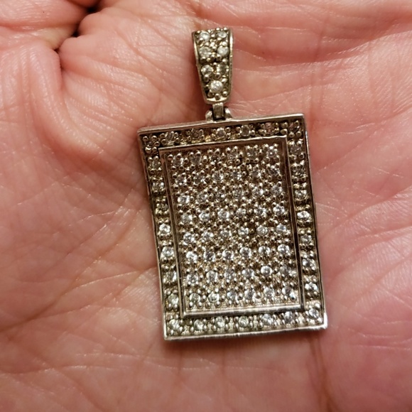 Accessories | Sterling Silver Sparkle Pendant | Poshmark